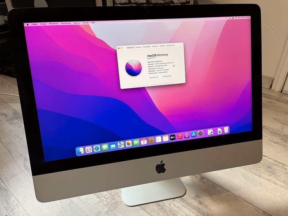 iMac OSX Monterey 21,5 inch late 2013 250GB SSD, 8GB | Kaufen auf Ricardo