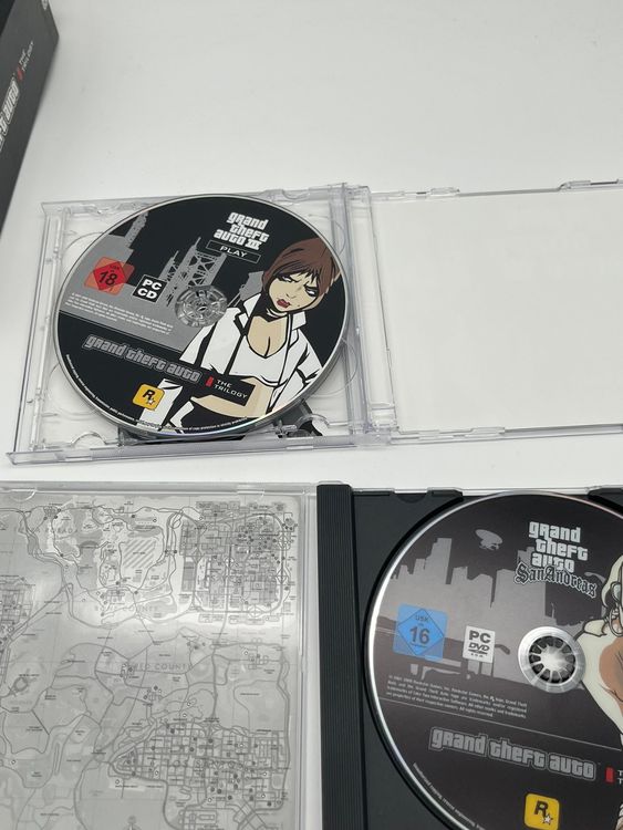 Grand Theft Auto GTA Triology PC Rom 4 Discs Karte OVP (Gebraucht) in ...