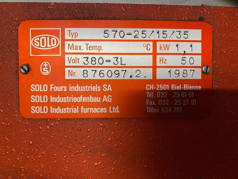 Solo Abschreckbecken zu Härteofen (Gebraucht) in Boswil für CHF 200 ...