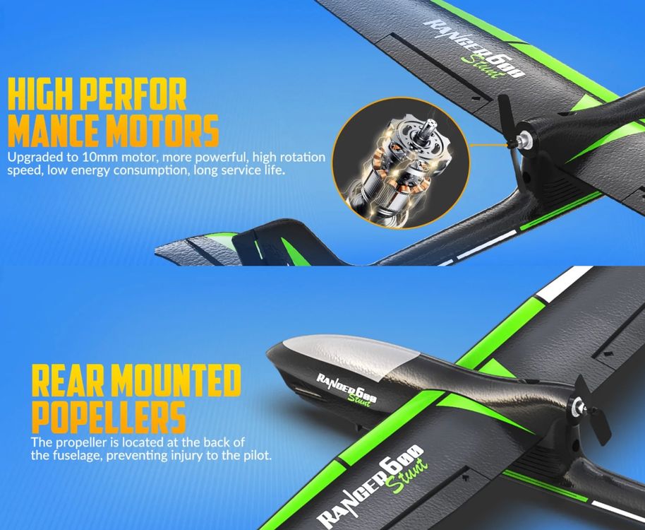 Volantex Ranger 600 STUNT Spannweite: 600mm RTF-Set mit Gyro (Neu und ...