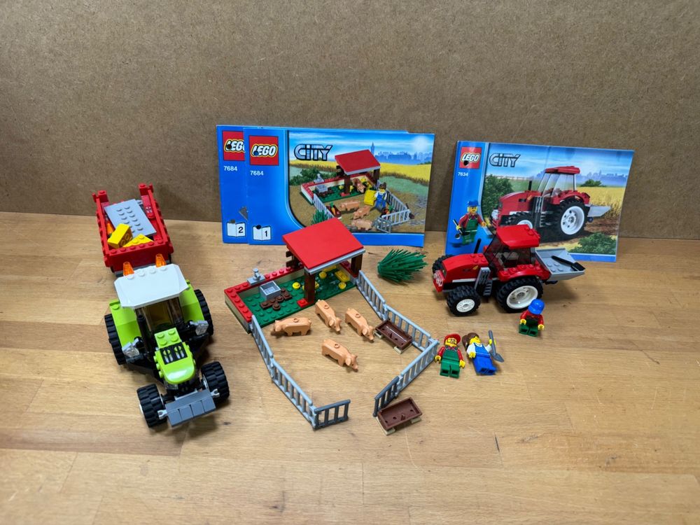 Lego Schweine Bauernhof Stall 7684 und Traktor 7634 | Kaufen auf Ricardo