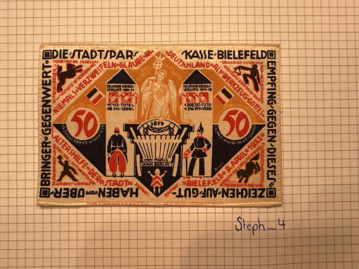 Ancien bon de caisse Stadtsparkasse Bielefeld, 1922 (D'occasion) à ...