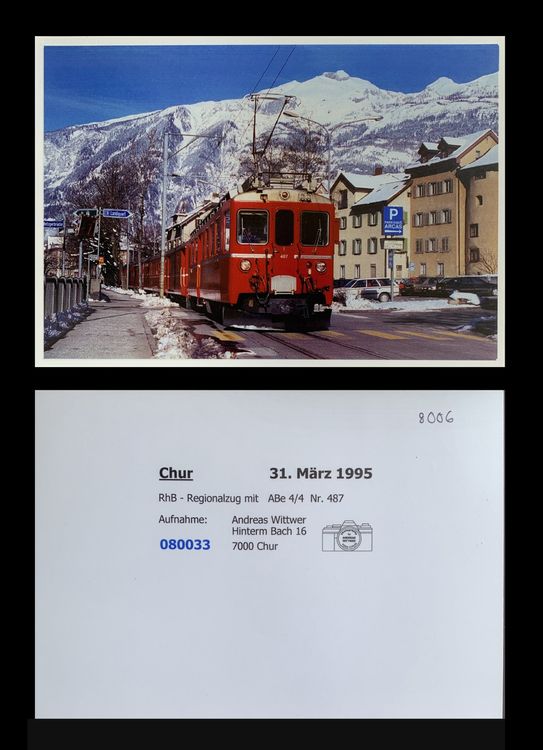Chur Stadt Plessurquai Arosa Bahn RhB ABe 4/4 Foto Ausdruck (Neu (gemäss Beschreibung)) in Bern ...