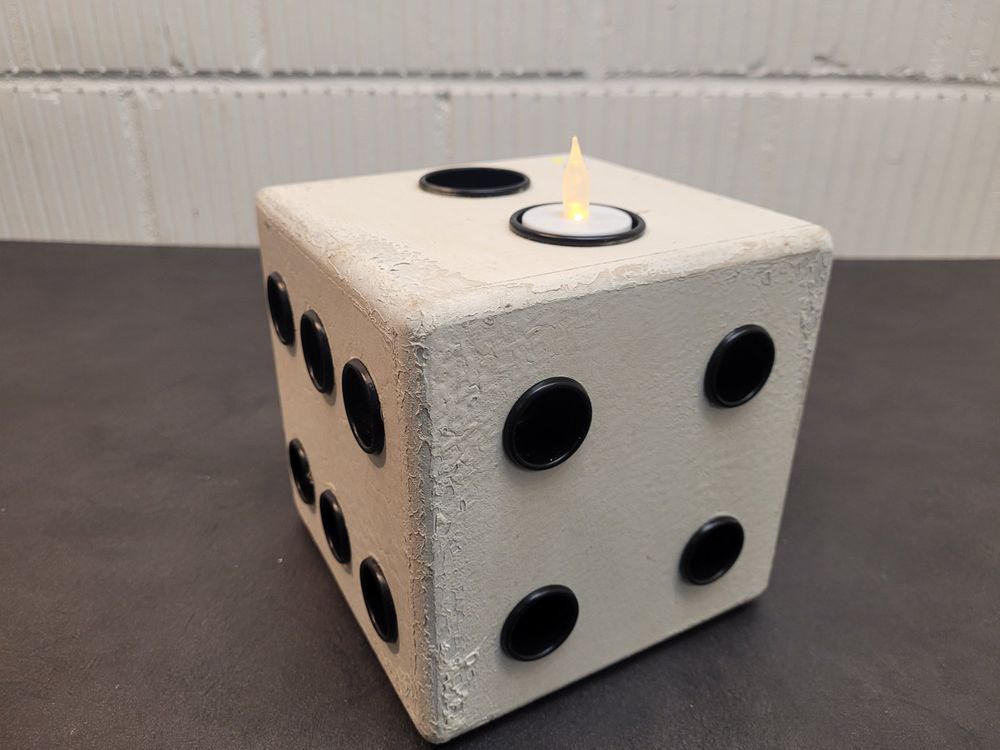 Kerzenhalter Würfel, Candle Dice, Kerzenständer Spielwürfel (Gebraucht ...