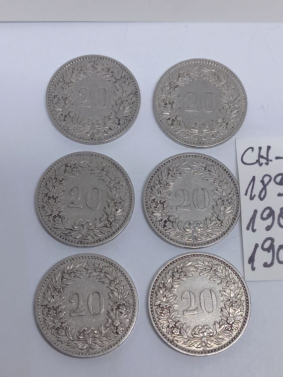 6 × 20 Rapen J. 1893,1900,1907,1909,1912,1912 (Gebraucht) in Hermrigen ...
