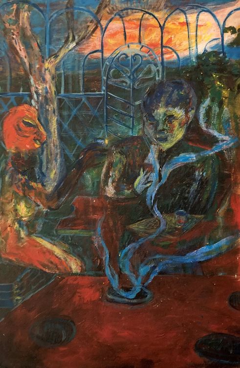 Claudio "Jetzt" Knöpfli (geb. 1954) Original Gemälde 1985 (Gebraucht ...