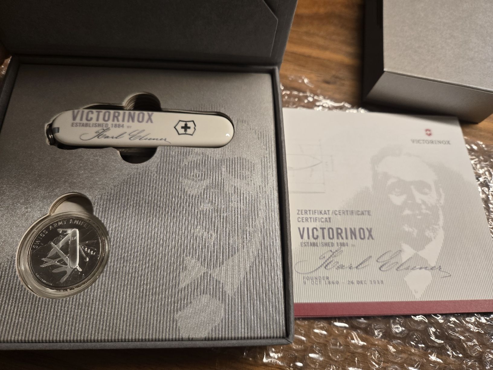 Karl Elsener Gedenkmünze Set 2018 6642/8000 (Neu und originalverpackt ...