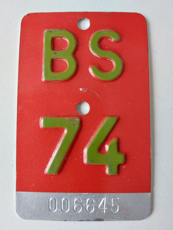 Velonummer BS 74 | Kaufen auf Ricardo