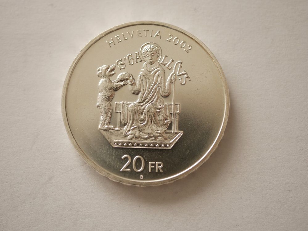 20 Franken Sondermünze 2002 Kloster St .Gallen ***TOP*** (Neu (gemäss Beschreibung)) in ...