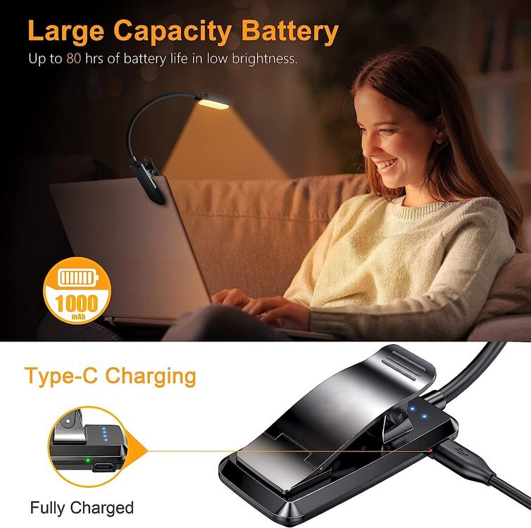 Leselampe Akku stufenlos Dimmbar Warm & Kalt 16x Led USB C (Neu und originalverpackt) in Hundwil ...