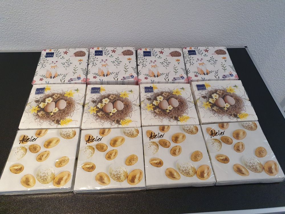Servietten - 12 Packungen - 33cm x 33cm (Neu und originalverpackt) in ...