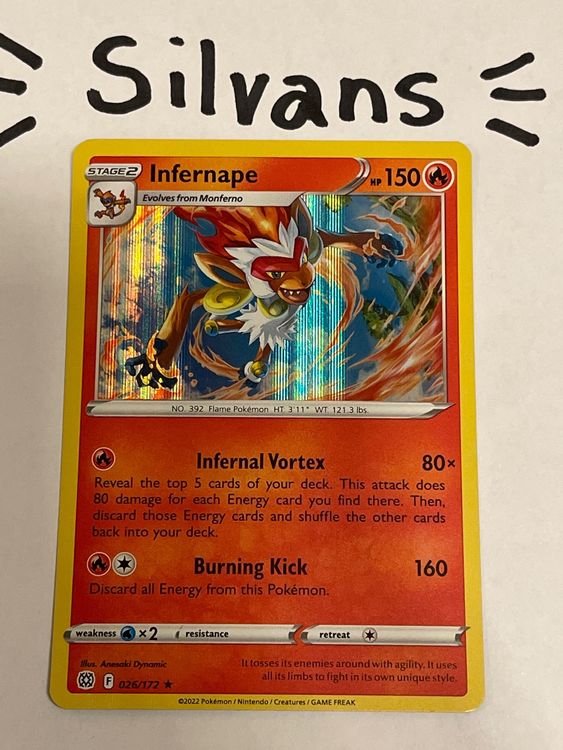 Infernape Holo 026/172 Brilliant Stars Strahlende Sterne EN (Neu ...