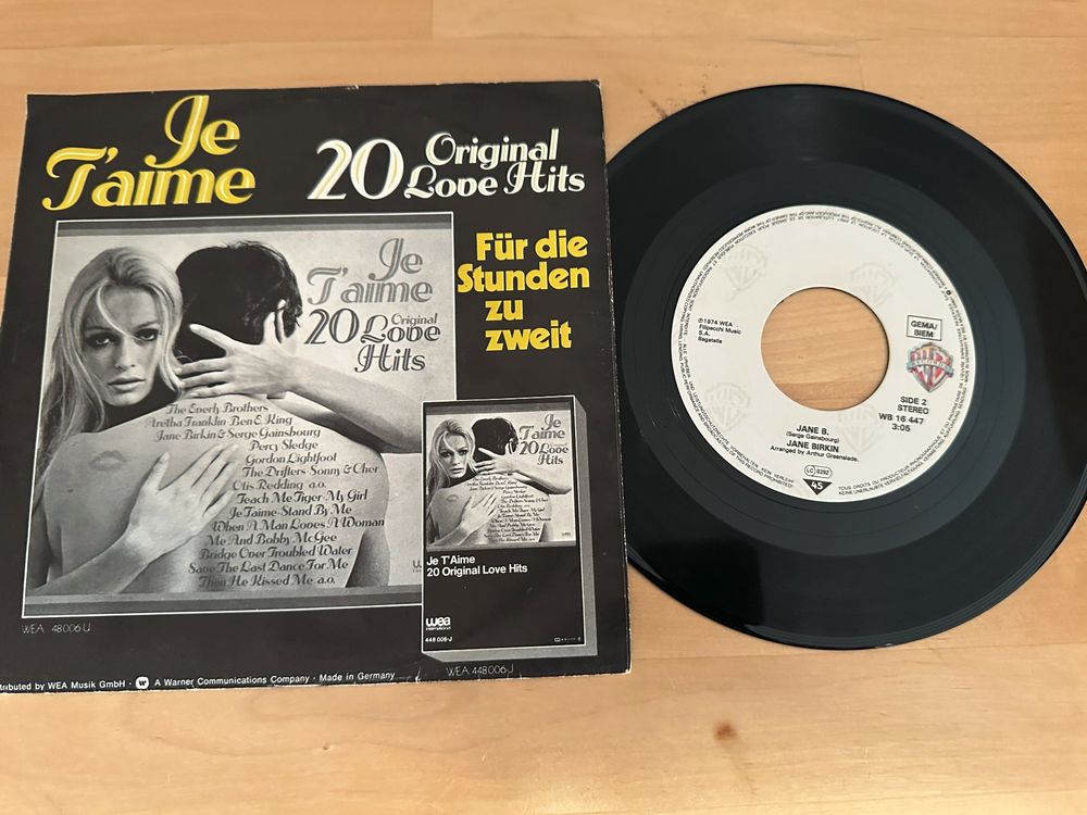 JANE BIRKIN SERGE GAINSBOURG tolle Je t'aime gelb D rare (Gebraucht) in ...