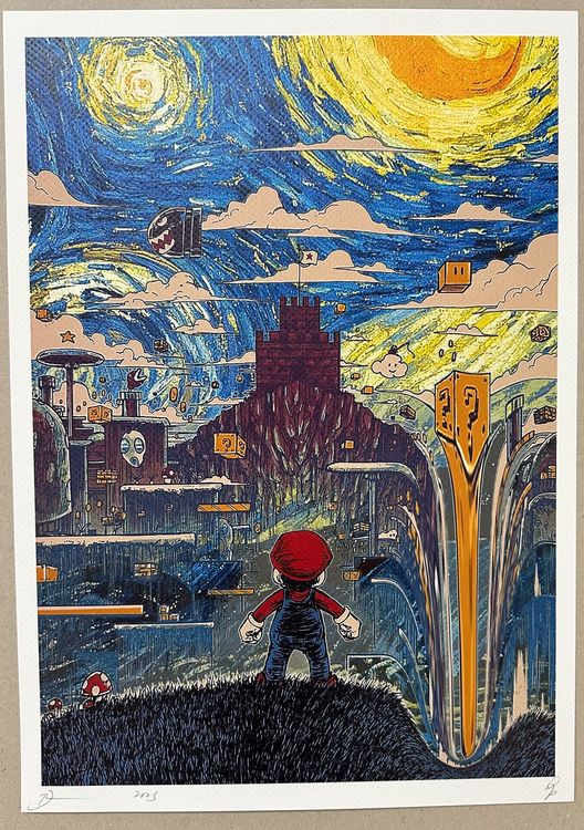 Death: Super Mario World, POP Art, signiert (Neu (gemäss Beschreibung ...