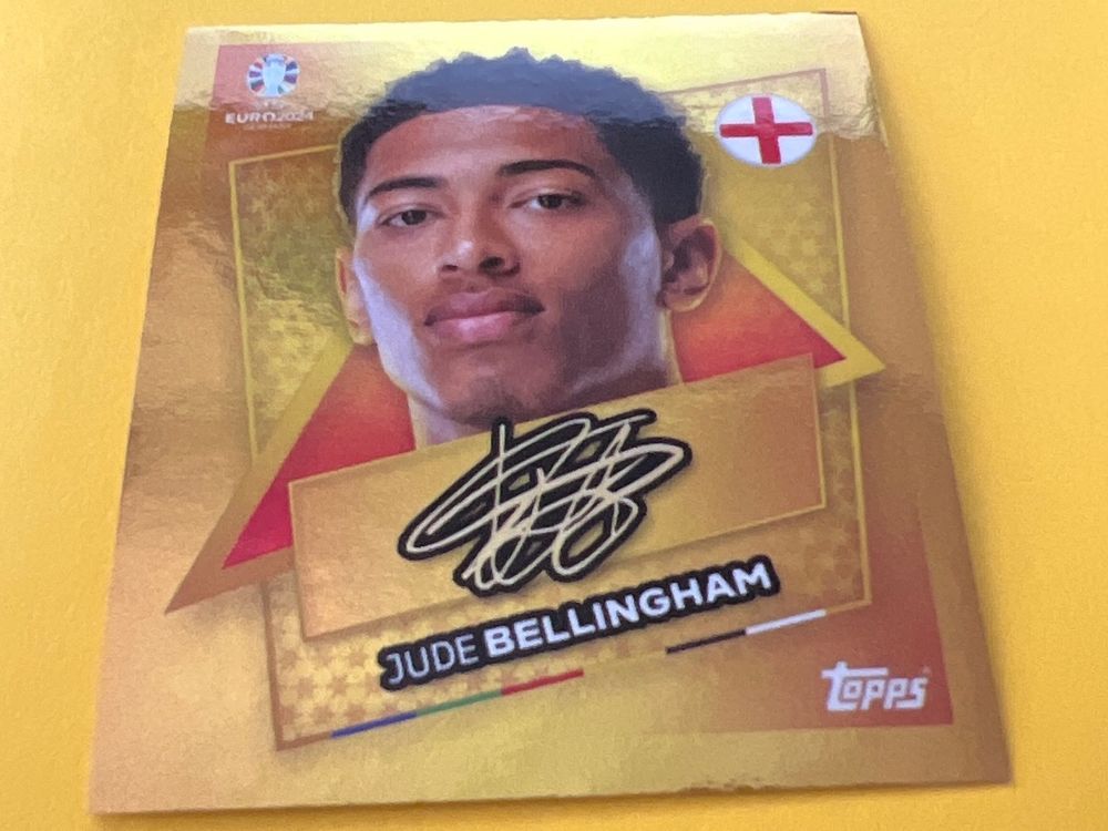 Topps UEFA Euro 2024 GOLD ENG SP Jude Bellingham signiert (Gebraucht ...