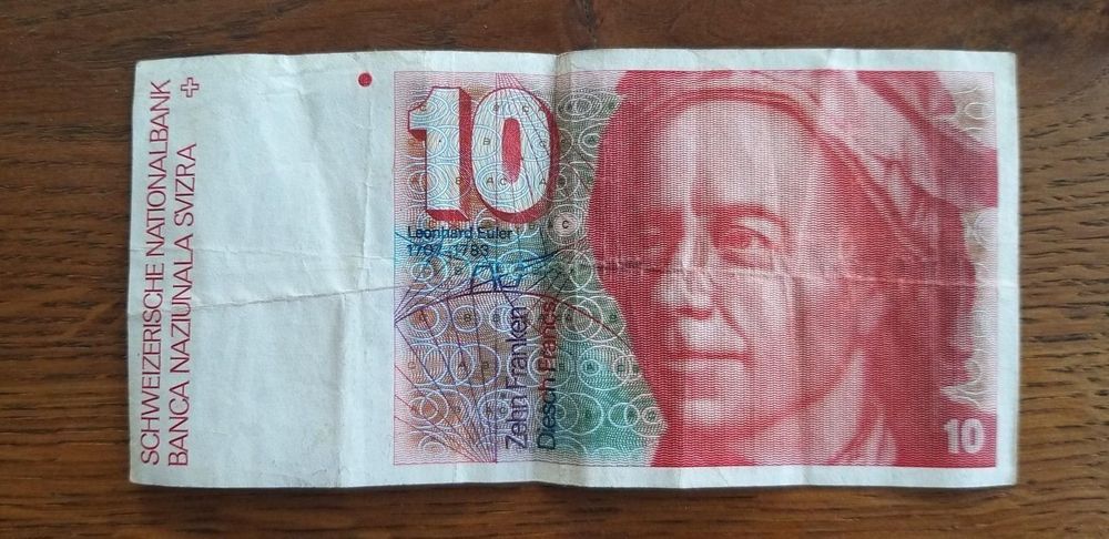 Banknote der Schweiz / 10.- CHF. (Gebraucht) in Willisau für CHF 18 ...