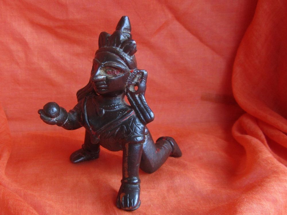 Antique bronze Balakrishna, crawling infant Krishna figurine (Gebraucht ...
