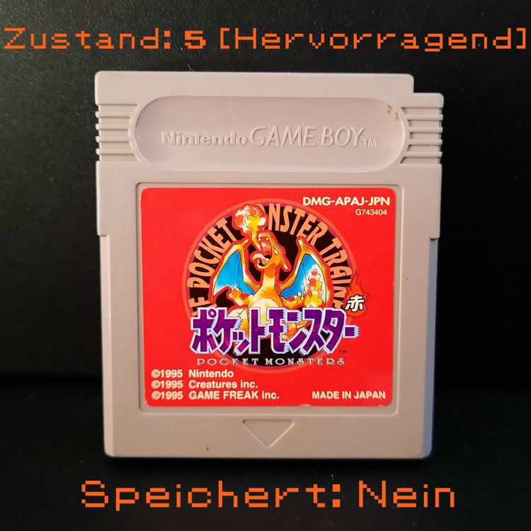 Game Boy - Pokémon Rot - Japan - Modul (Gebraucht) in für CHF 18.9 ...