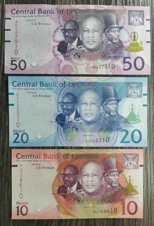 Lesotho 10 20 50 Maloti UNC (Neu (gemäss Beschreibung)) in Cousset für CHF 22.95 – mit Lieferung ...