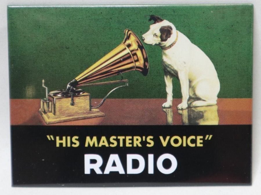 Metall Magnet His Masters Voice Grammophon Radio Nipper (Neu und ...