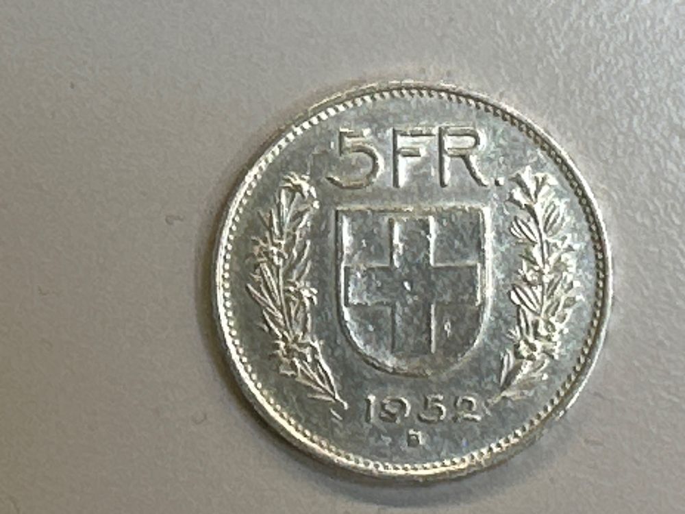 5 Fr.Silber Schweiz 1952 | Kaufen auf Ricardo