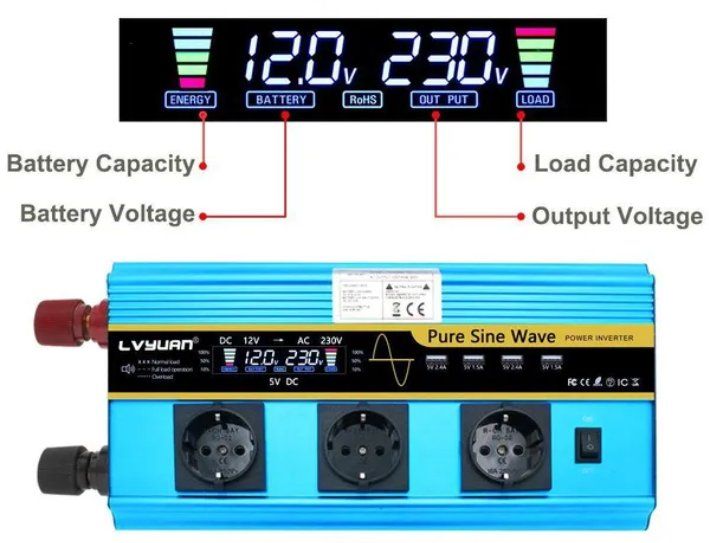 2500W/5000WP Wechselrichter 12VDC / 230VAC [reiner Sinus] (Neu und originalverpackt) in Küsnacht ...