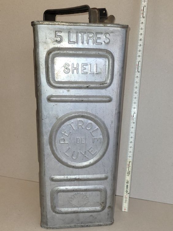 vintage SHELL 5 Liter Petrole de Luxe, Oldtimergarage Deko (Gebraucht ...