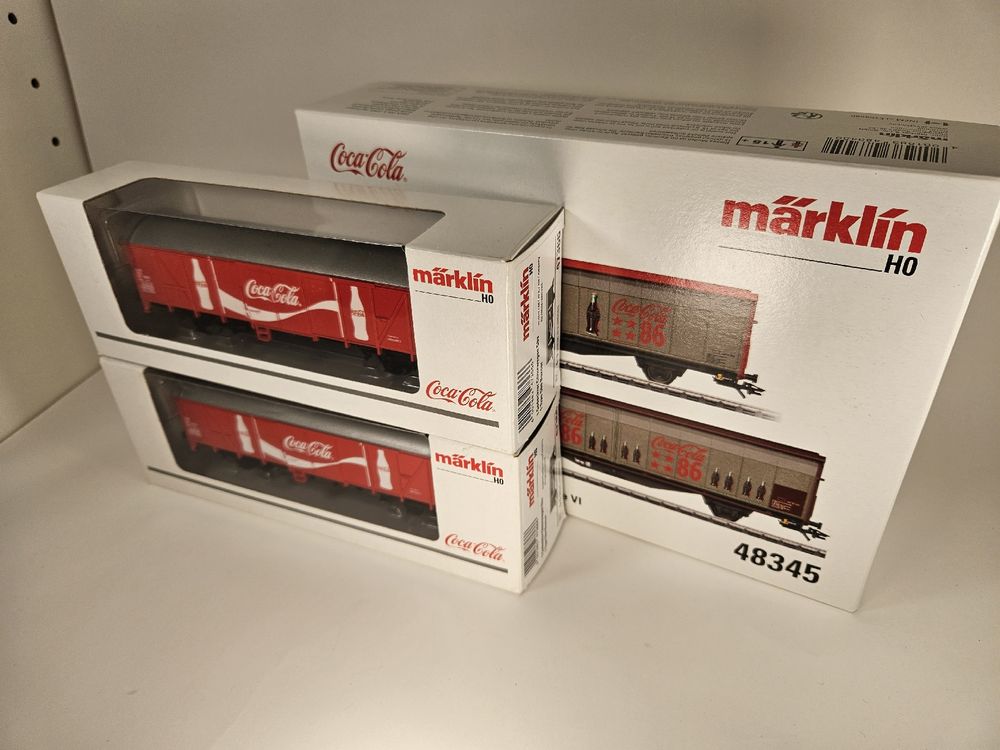 Märklin 47366 48345 SBB & SJ Coca Cola Wagen - selten (Neu (gemäss Beschreibung)) in Hinwil für ...