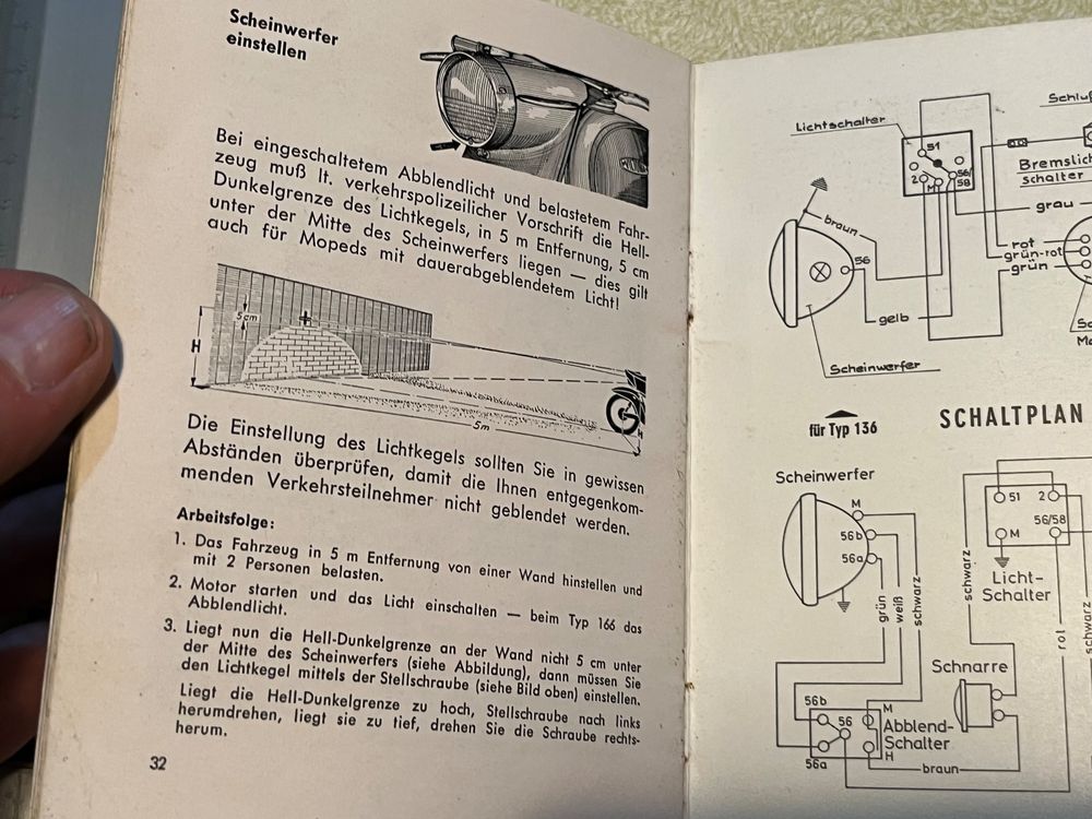 buch, heft, zweirad union, typ 136, typ 166, bedienungsanlei (Gebraucht ...