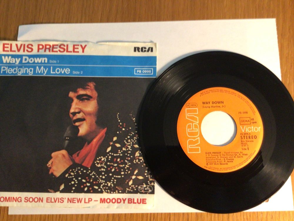 Elvis Presley, Way Down, Single 1977 (Gebraucht) in Steinach für CHF 5 ...