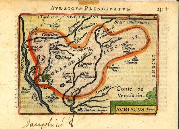 Historische Karte "Principality of Orange, France" (Gebraucht) in Chur ...