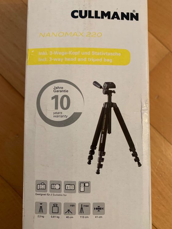 Aluminium-Dreibeinstativ Stativ Cullmann NANOMAX 220 | Kaufen auf Ricardo