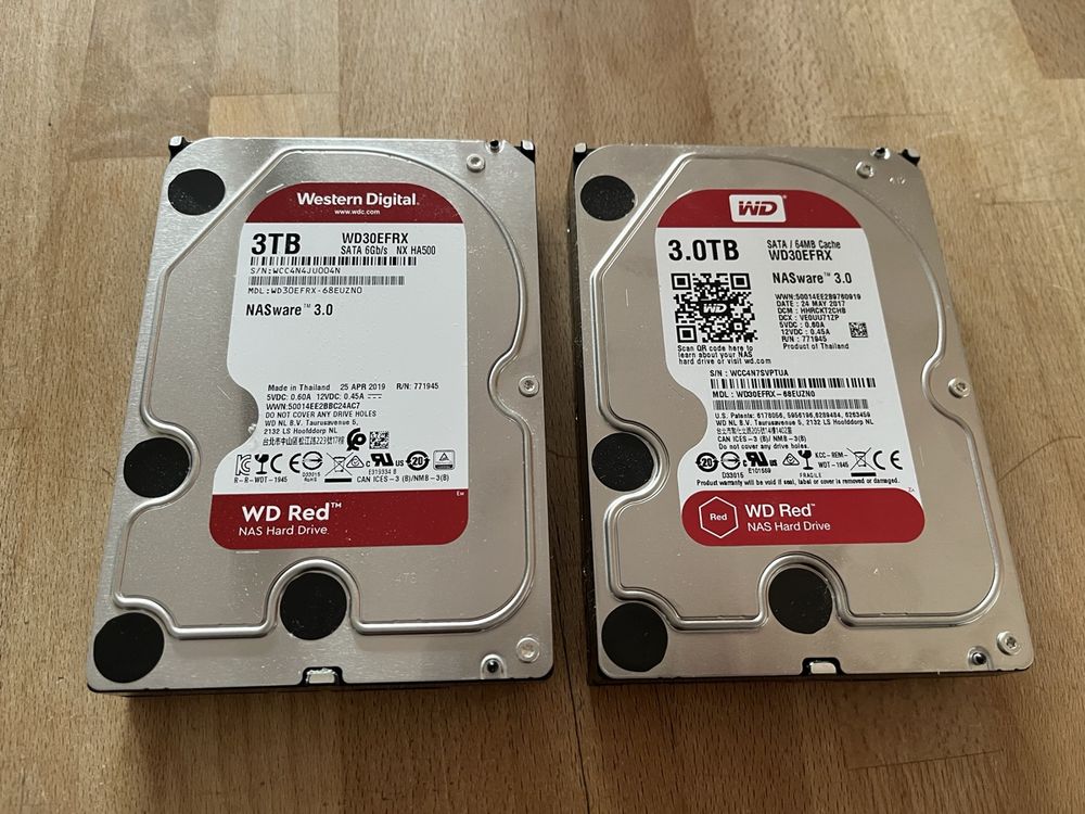 2x WD Red 3TB NAS Festplatten / Hard Drive (Gebraucht) in Oberdorf SO ...