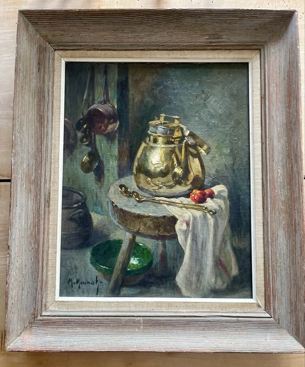 Schönes Szenen-Gemälde vom Pariser Maler Maurice Monnot (Gebraucht) in ...