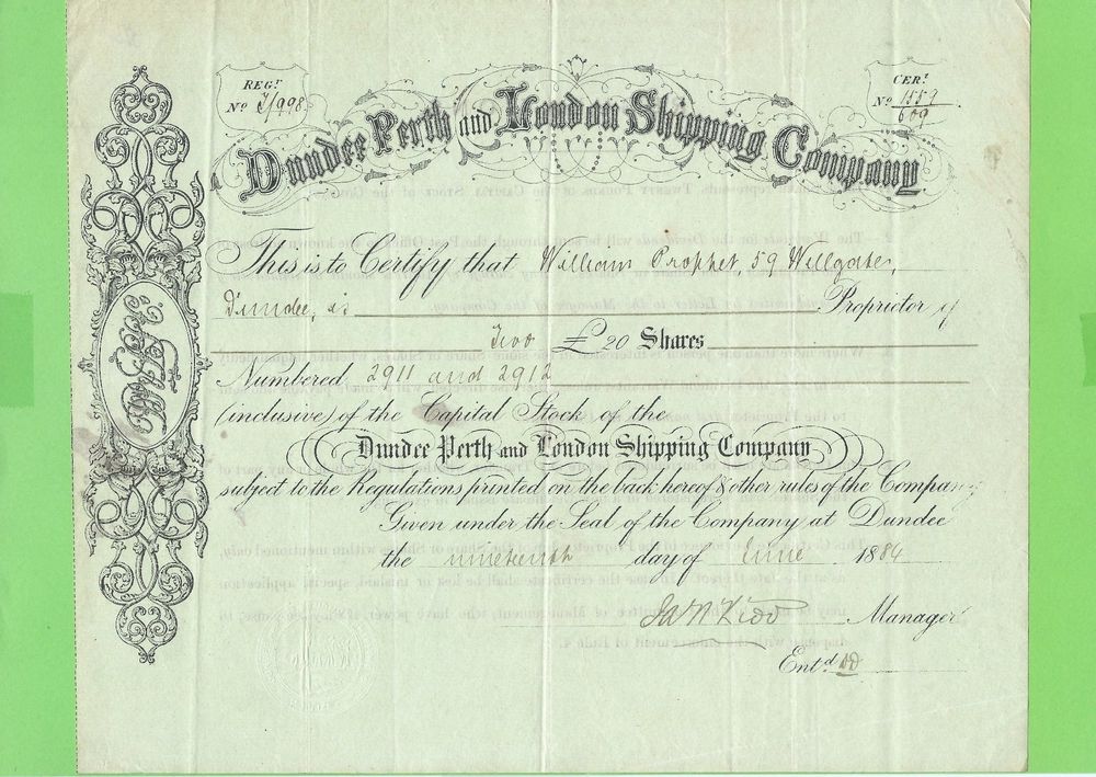 Dundee Perth and London Shipping Company, 1894 (Gebraucht) in Zürich ...