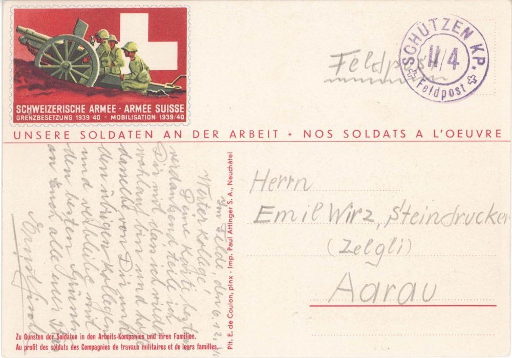 Feldpost mit ...... Karten der Einheit (Gebraucht) in Bazenheid für CHF 1.5 – mit Lieferung auf ...