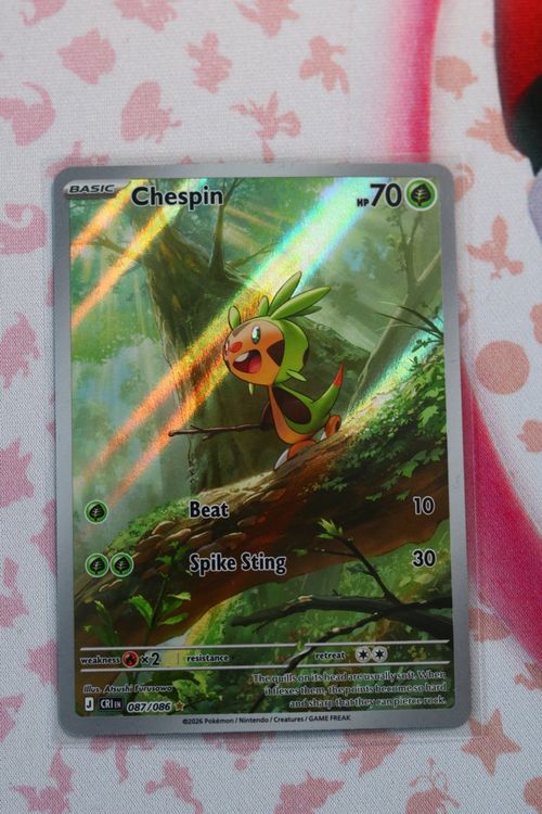 Pokémon Card – Chespin 087/086 (CRI – Chaos Rising) (Neu (gemäss ...
