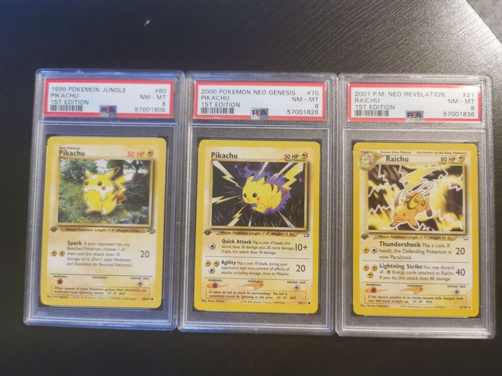 Pokémon Pikachu Jungle + Neo Gen + Raichu Neo Rev 1st PSA 8 | Kaufen ...