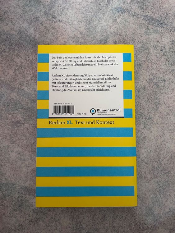 Goethe - Faust. Der Tragödie erster Teil - Reclam XL (Gebraucht) in ...