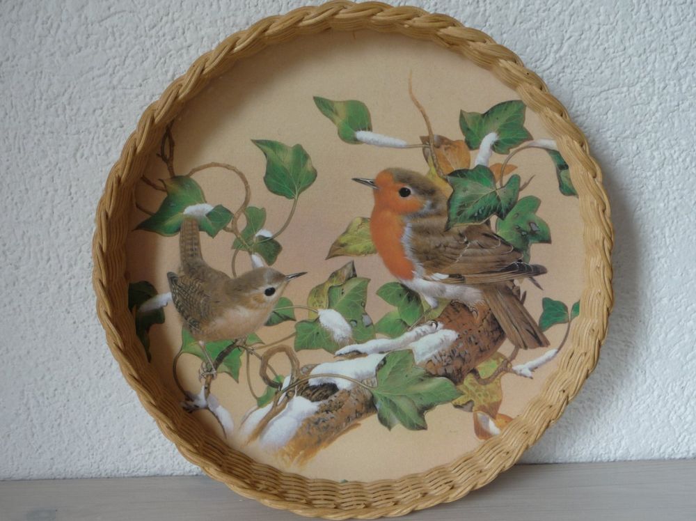 Rundes Tablett , Rand aus Rattan - Plateau bord en rotin | Kaufen auf ...