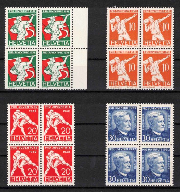 Pro Juventute 1932, 4er-Block Serie ** | Kaufen auf Ricardo