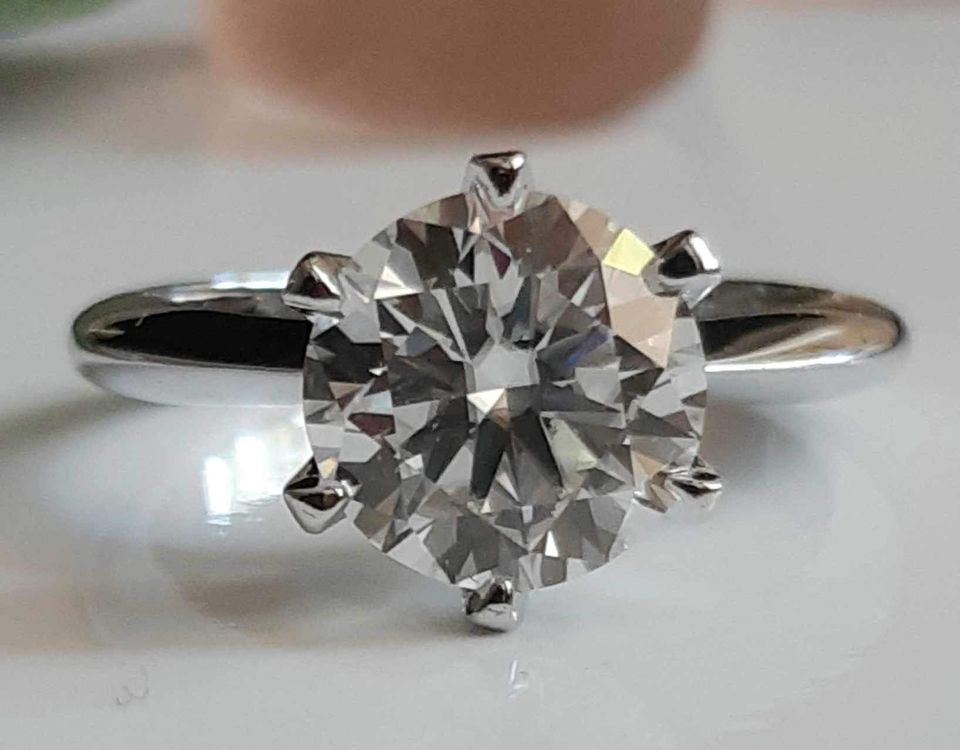 Bague argent S925, Moissanite 3ct - Certificat GRA | Kaufen auf Ricardo