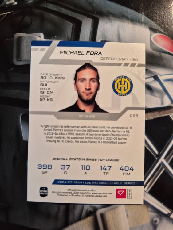 Michael Fora HC Davos 2024/25 Sportzoo (Gebraucht) in Treiten für CHF 1 ...