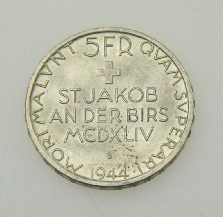 Schweiz 5 Franken 1944 St. Jakob Silbermünze | Kaufen auf Ricardo