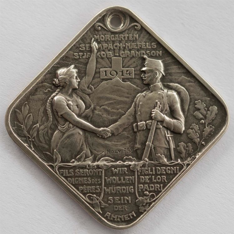 Medaille 1914-15 Grenzbesetzung Bat.6 (Gebraucht) in Rotkreuz für CHF 40 – mit Lieferung auf ...