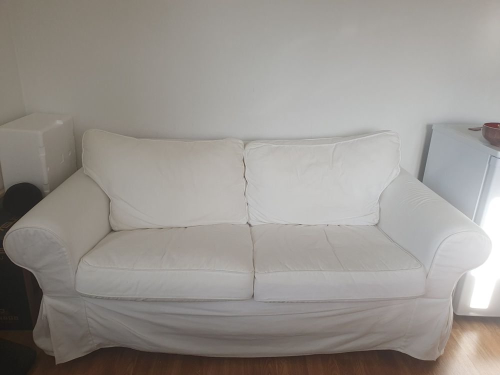 IKEA EKTORP 2er Sofa weiß (Gebraucht) in Grenchen für CHF 1 – nur Abholung auf Ricardo kaufen