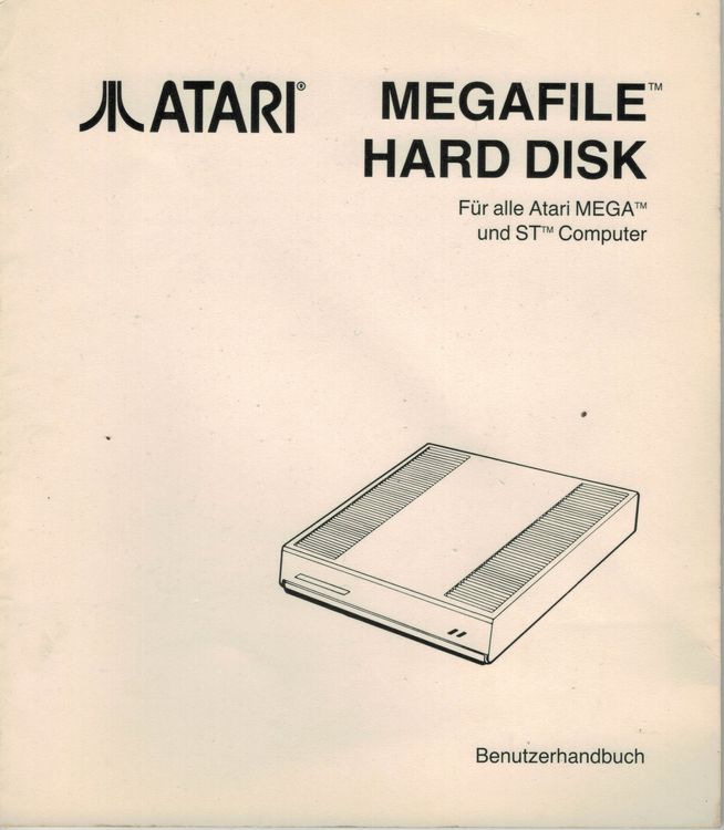 ATARI Megafile Hard-Disk _ Anleitung | Kaufen auf Ricardo