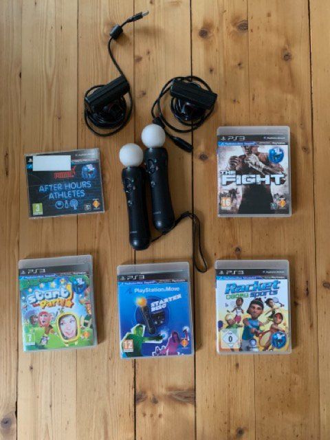2x Playstation 3 Move Motion Controller - mit 5 Spielen (Gebraucht) in ...