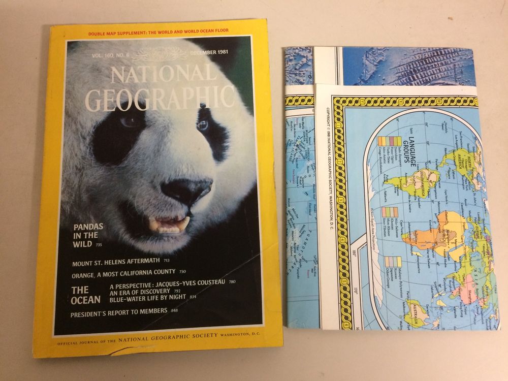 NATIONAL GEOGRAPHIC English ed. DECEMBER 1981 W. map The wor | Kaufen ...