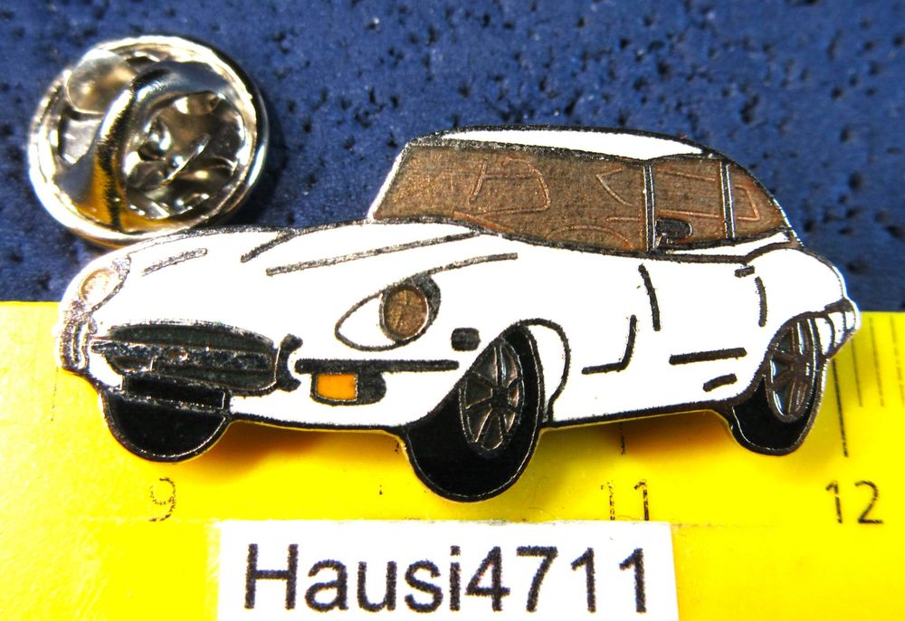 Auto Pin Jaguar Type E Sport Car Weiss Enamel Silbrig Kaufen Auf Ricardo